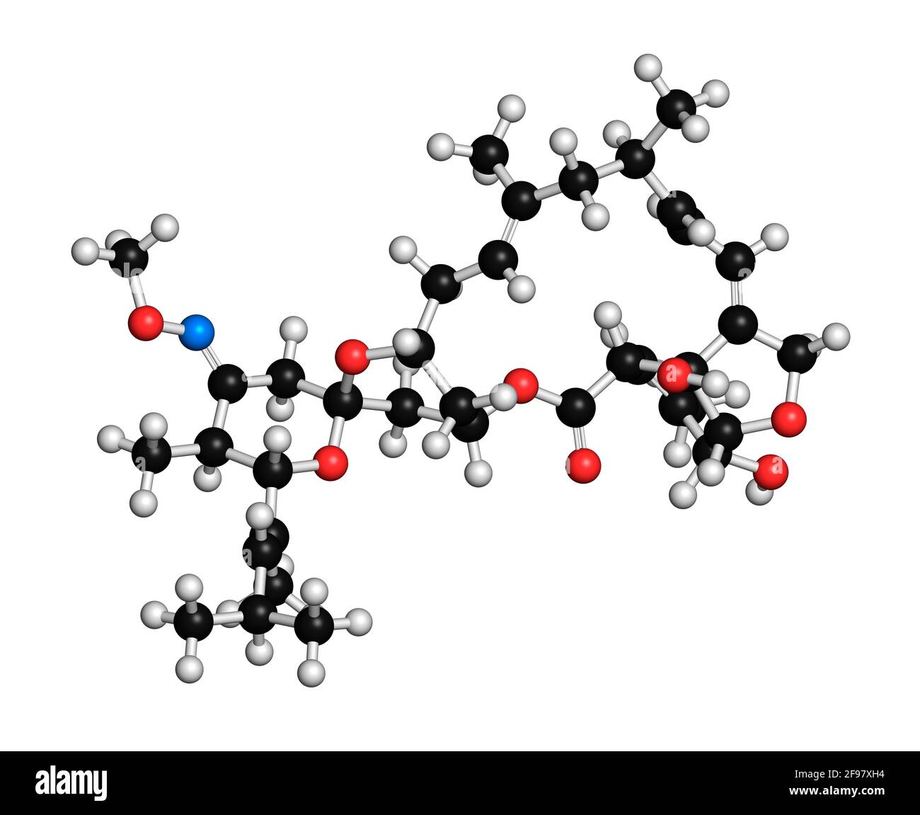 Moxidectin anthelmintic drug molecule, illustration Stock Photo - Alamy