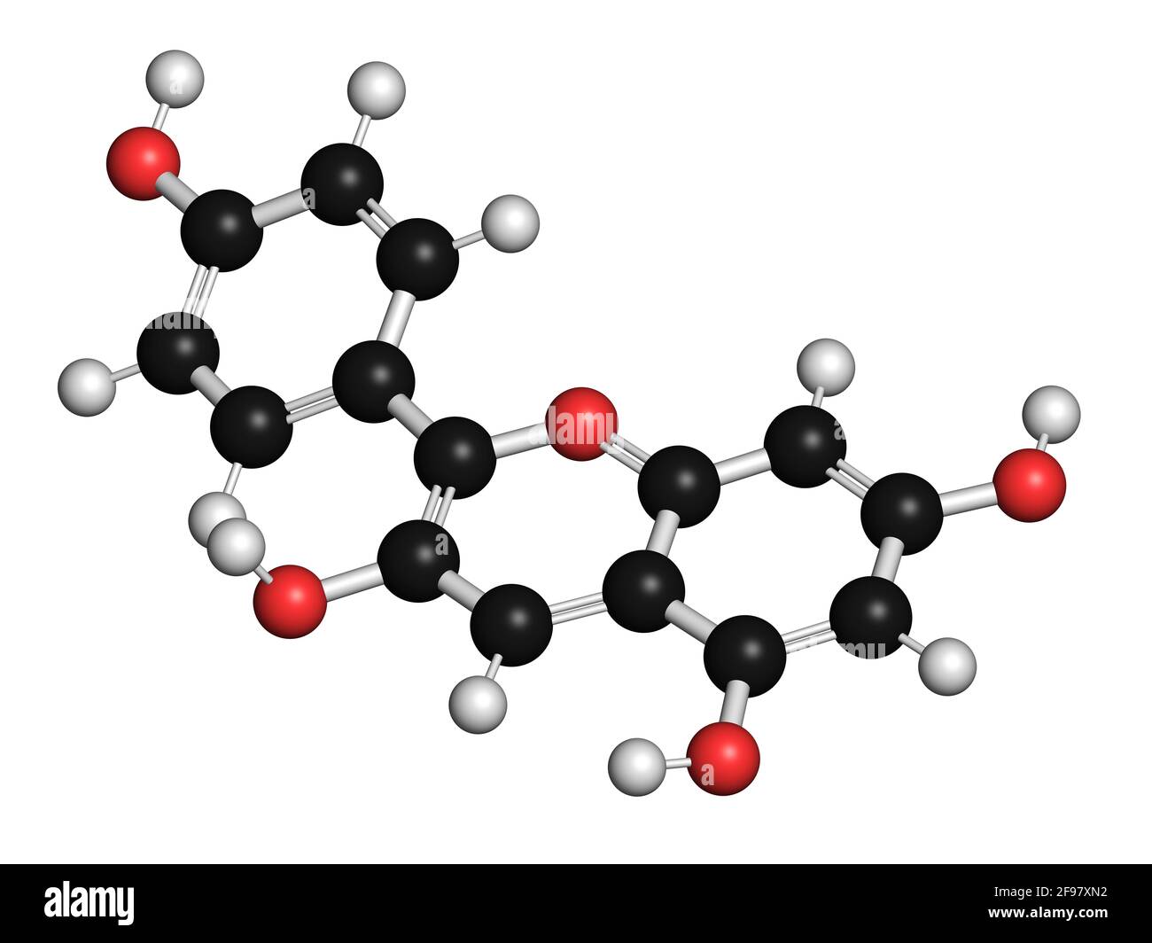 Pelargonidin pigment molecule, illustration Stock Photo - Alamy