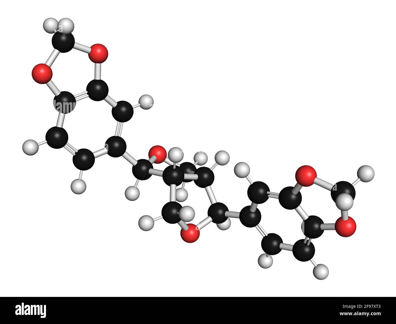 Sesamin molecule, illustration Stock Photo - Alamy