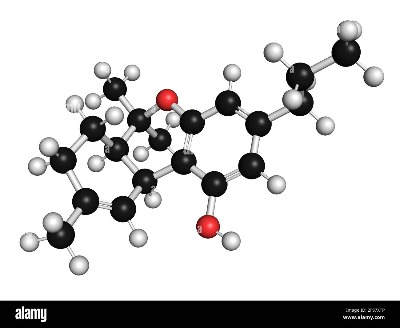THCV cannabinoid molecule, illustration Stock Photo - Alamy