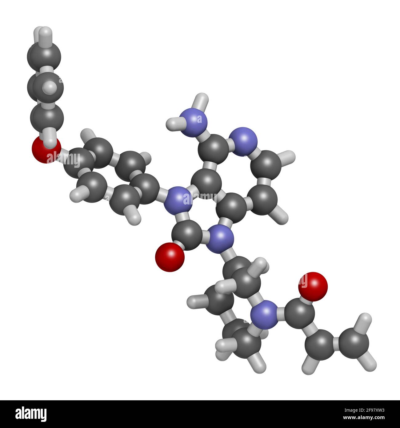 Tolebrutinib multiple sclerosis drug molecule, illustration Stock Photo ...