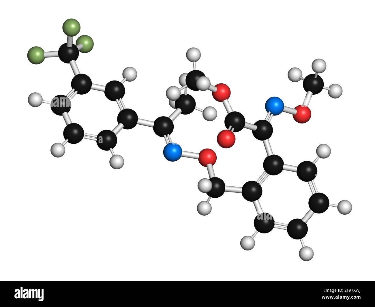 Trifloxystrobin fungicide molecule, illustration Stock Photo - Alamy