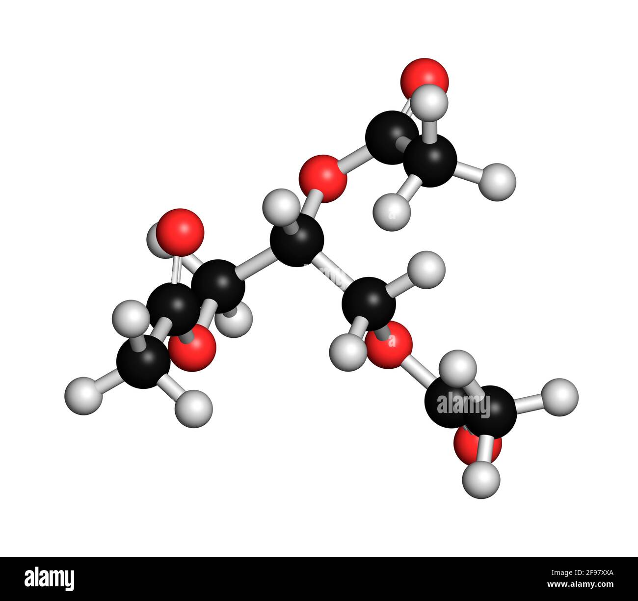 Triacetin molecule, illustration Stock Photo - Alamy
