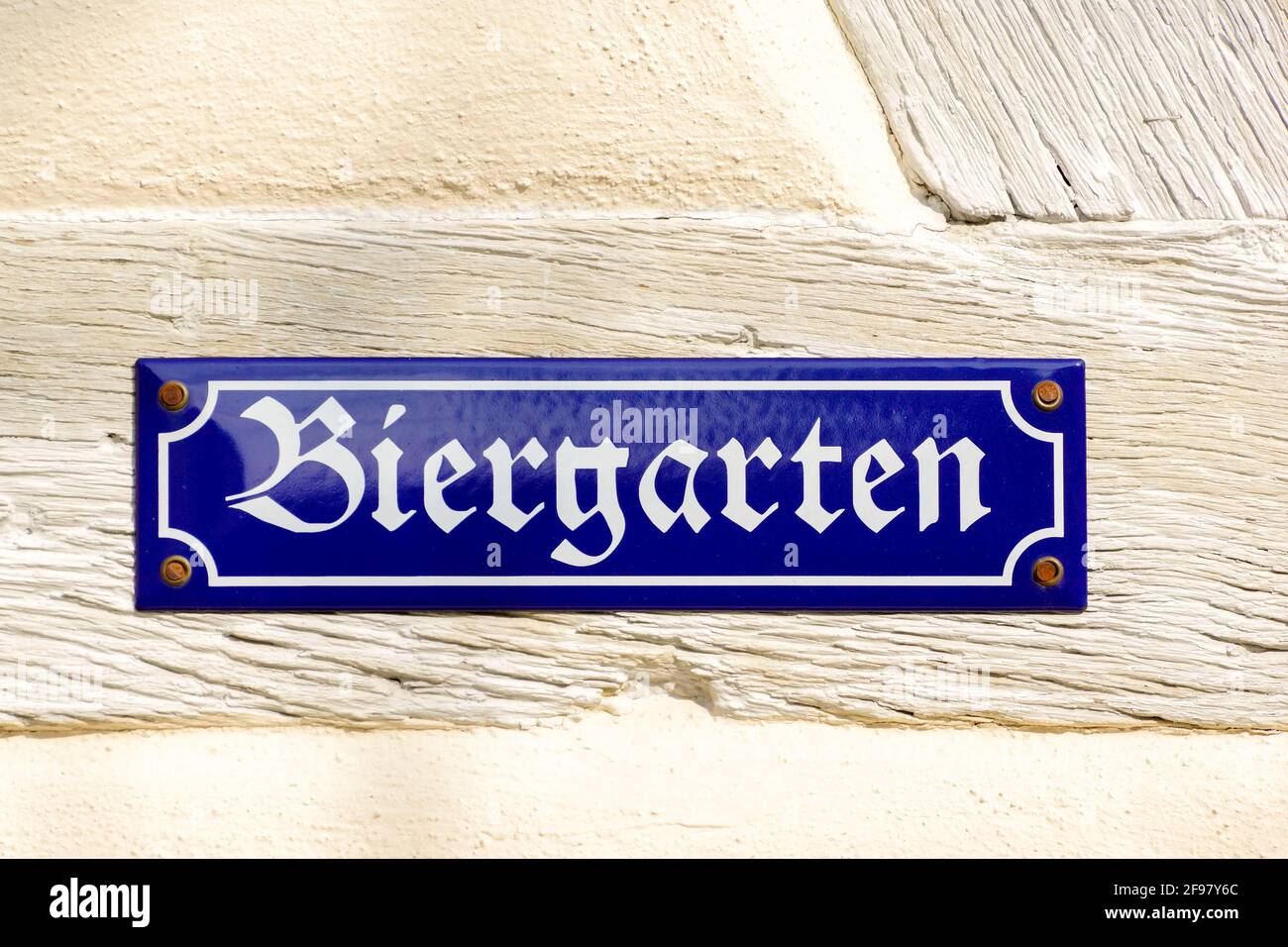Biergarten sign hi-res stock photography and images - Alamy