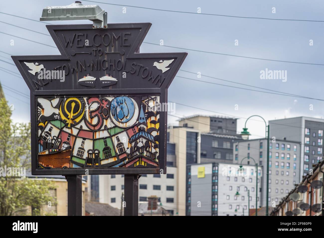 Welcome to Newtown Nicholstown sign, Southampton, Hampshire, England ...