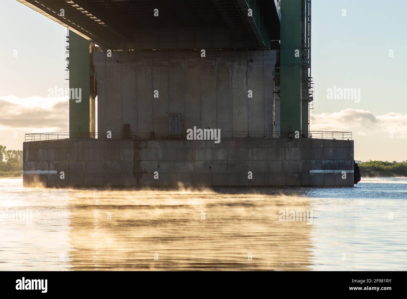 Large beautiful road bridge at dawn Stock Photo - Alamy