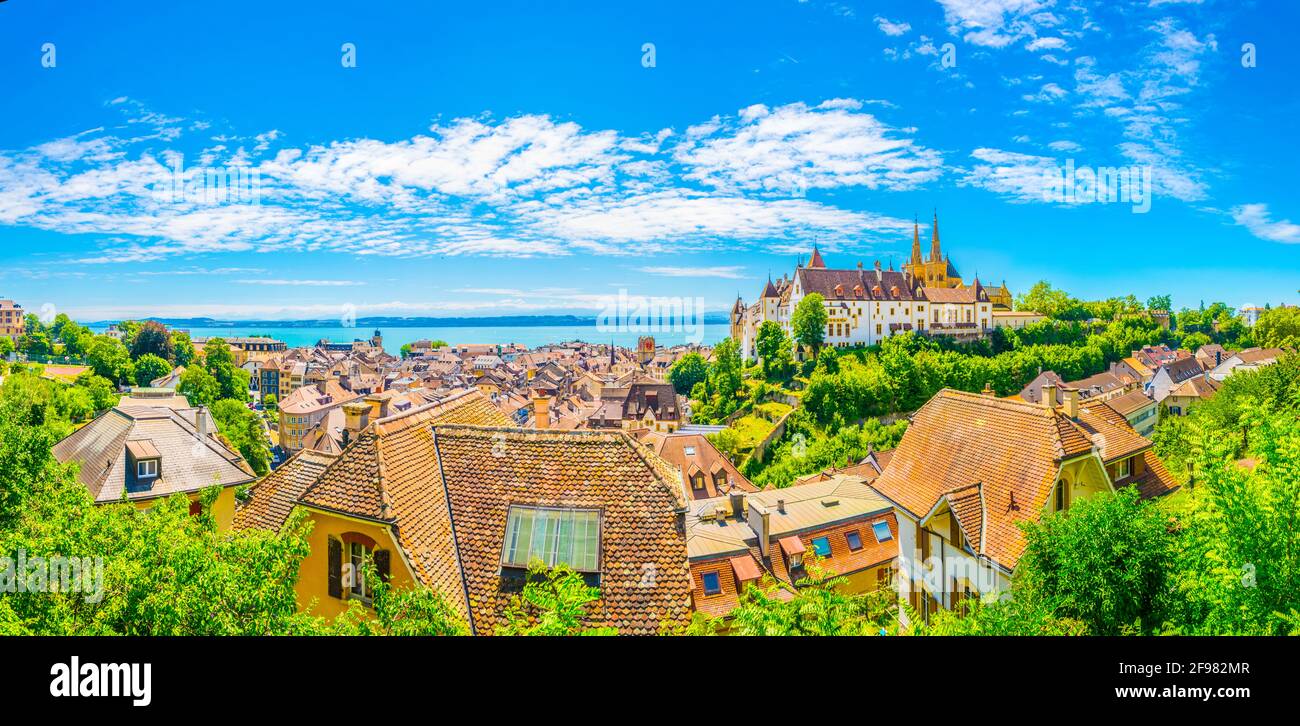 Neuchatel castle in Switzerland Stock Photo - Alamy