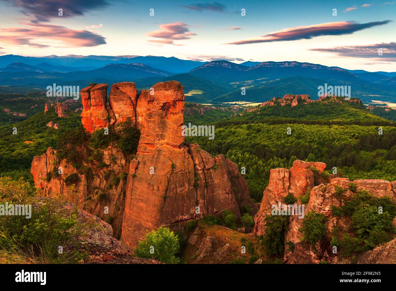 Belogradchik rocks - Rock landmark in north-west Bulgaria Stock Photo ...