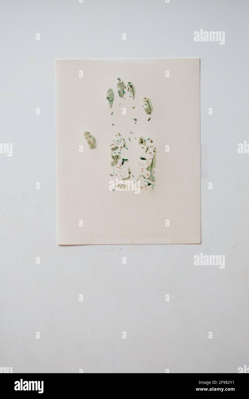Vertical shot handprint on hi-res stock photography and images - Alamy