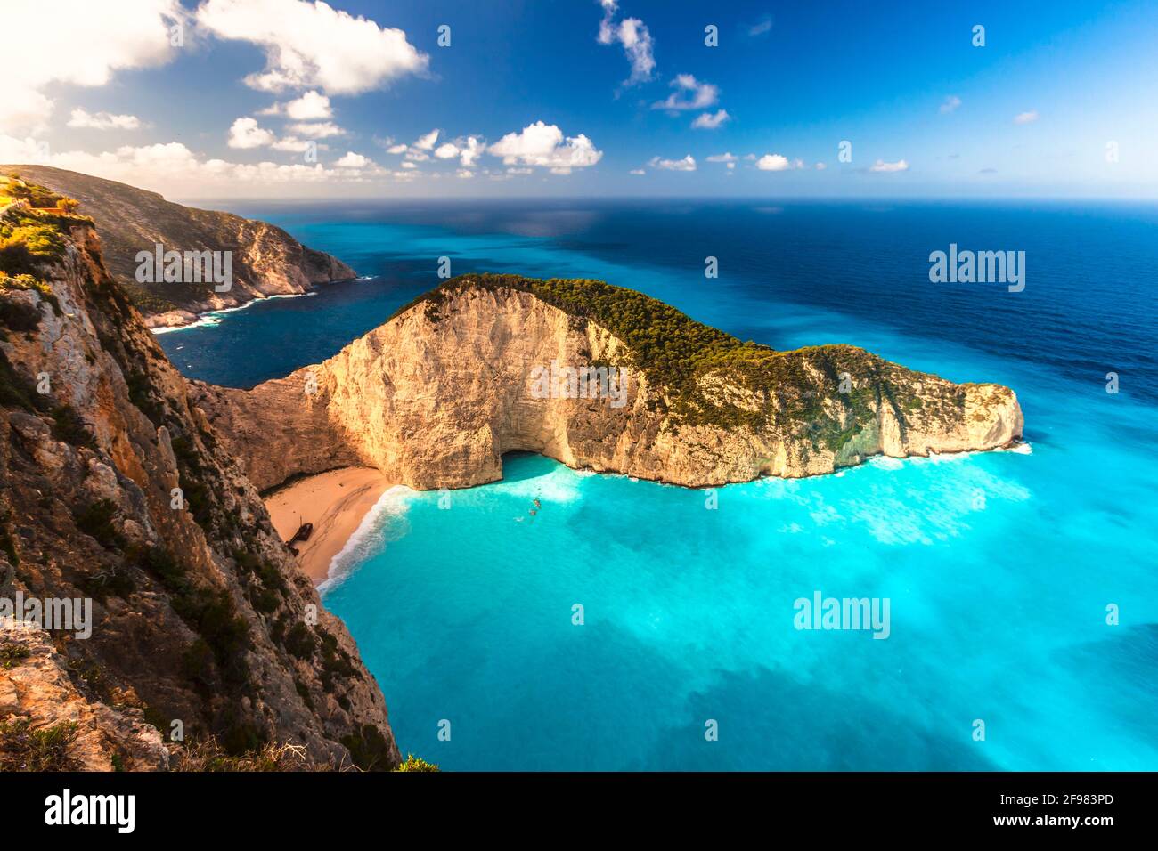 Azure colors of Ionian sea on Zakynthos island Stock Photo - Alamy
