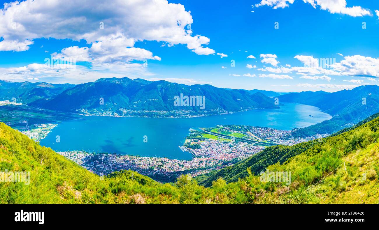 Aerial view of Locarno and Lago Maggiore in Switzerland Stock Photo - Alamy