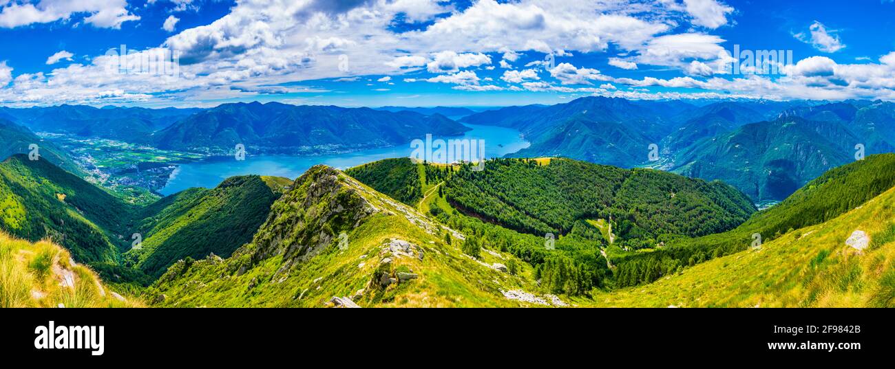 Aerial view of Locarno and Lago Maggiore in Switzerland Stock Photo - Alamy