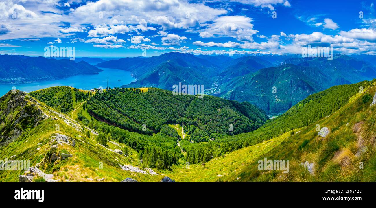 Aerial view of Locarno and Lago Maggiore in Switzerland Stock Photo - Alamy