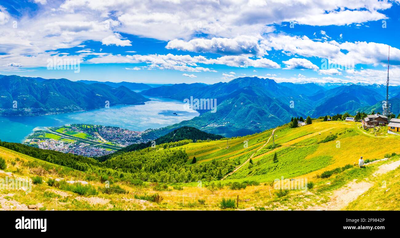 Aerial view of Locarno and Lago Maggiore in Switzerland Stock Photo - Alamy