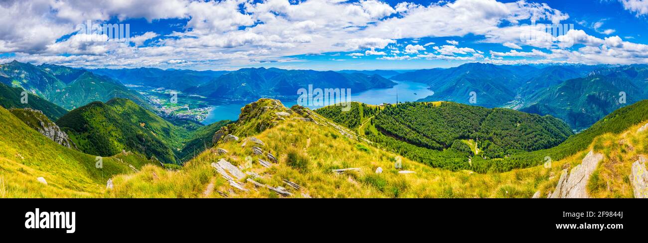 Aerial view of Locarno and Lago Maggiore in Switzerland Stock Photo - Alamy