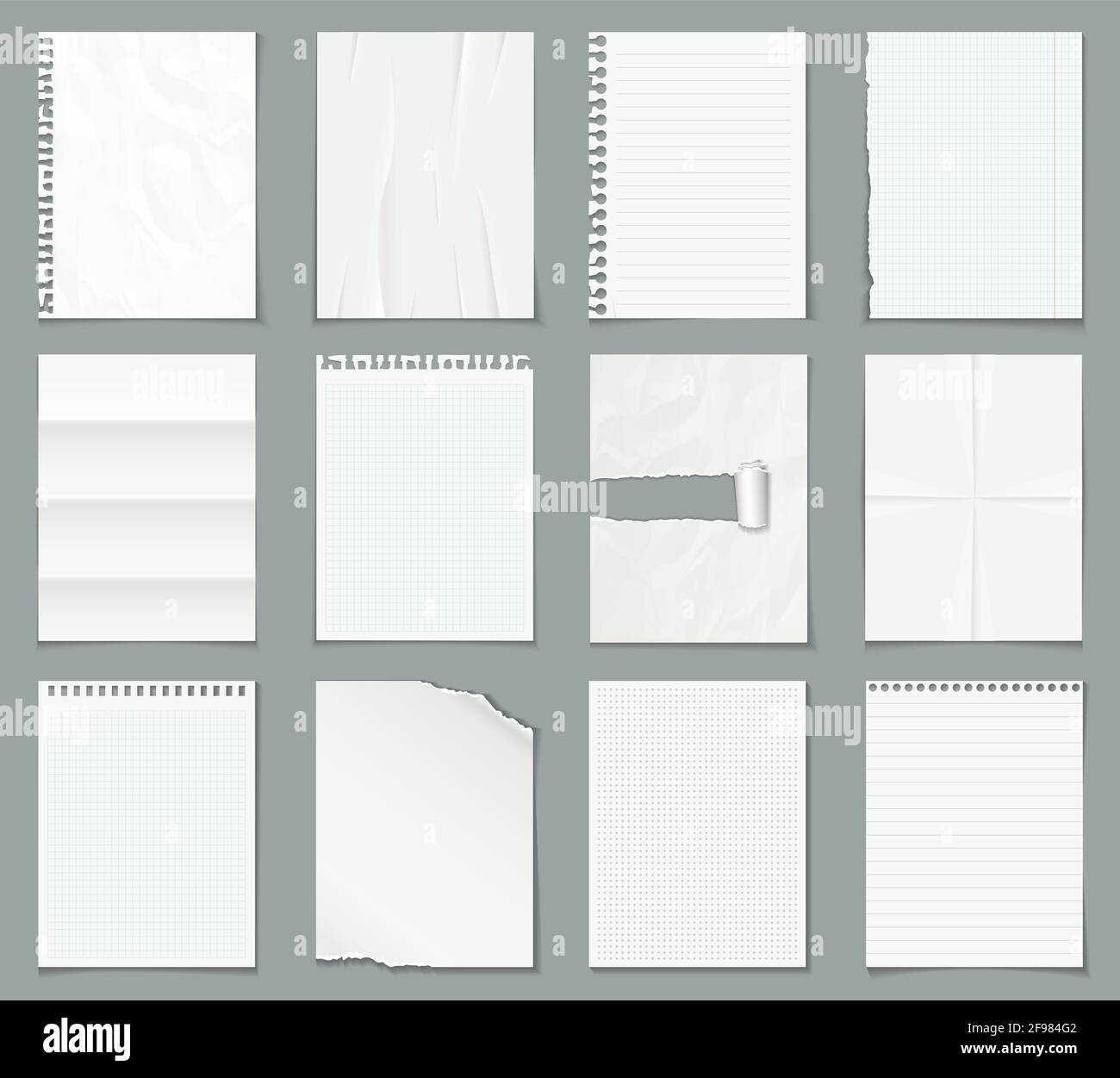 Set realistic clean papers blank mockup Stock Vector Image & Art - Alamy