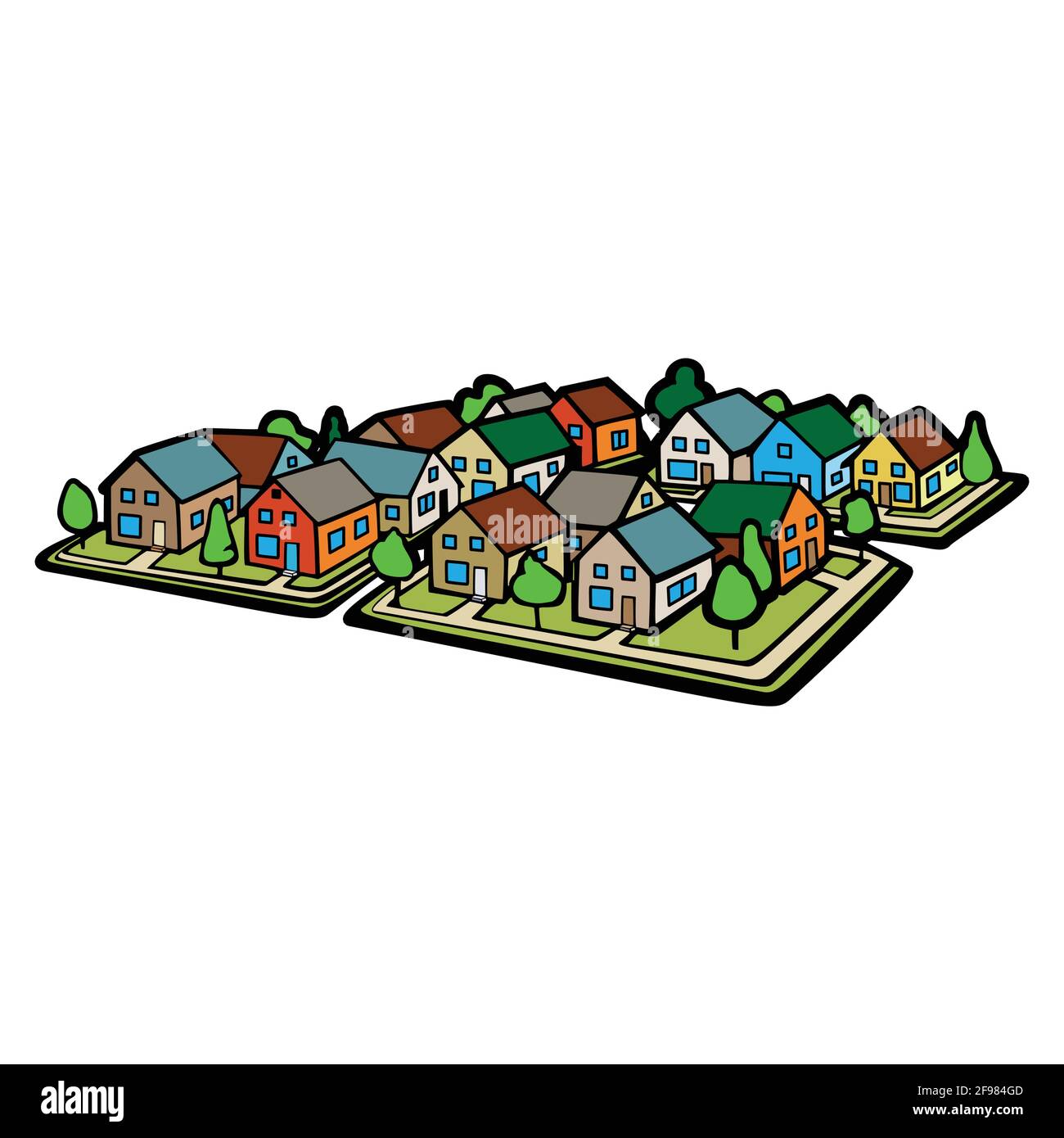 City suburb square isometric representation Stock Vector Image & Art ...
