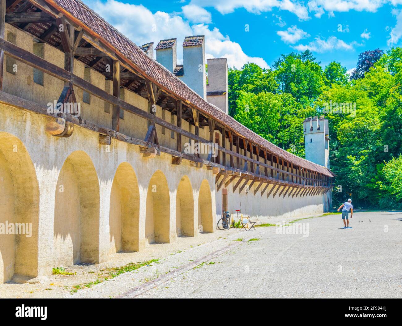 Medieval city wall in the center of Basel, Switzerland Stock Photo - Alamy