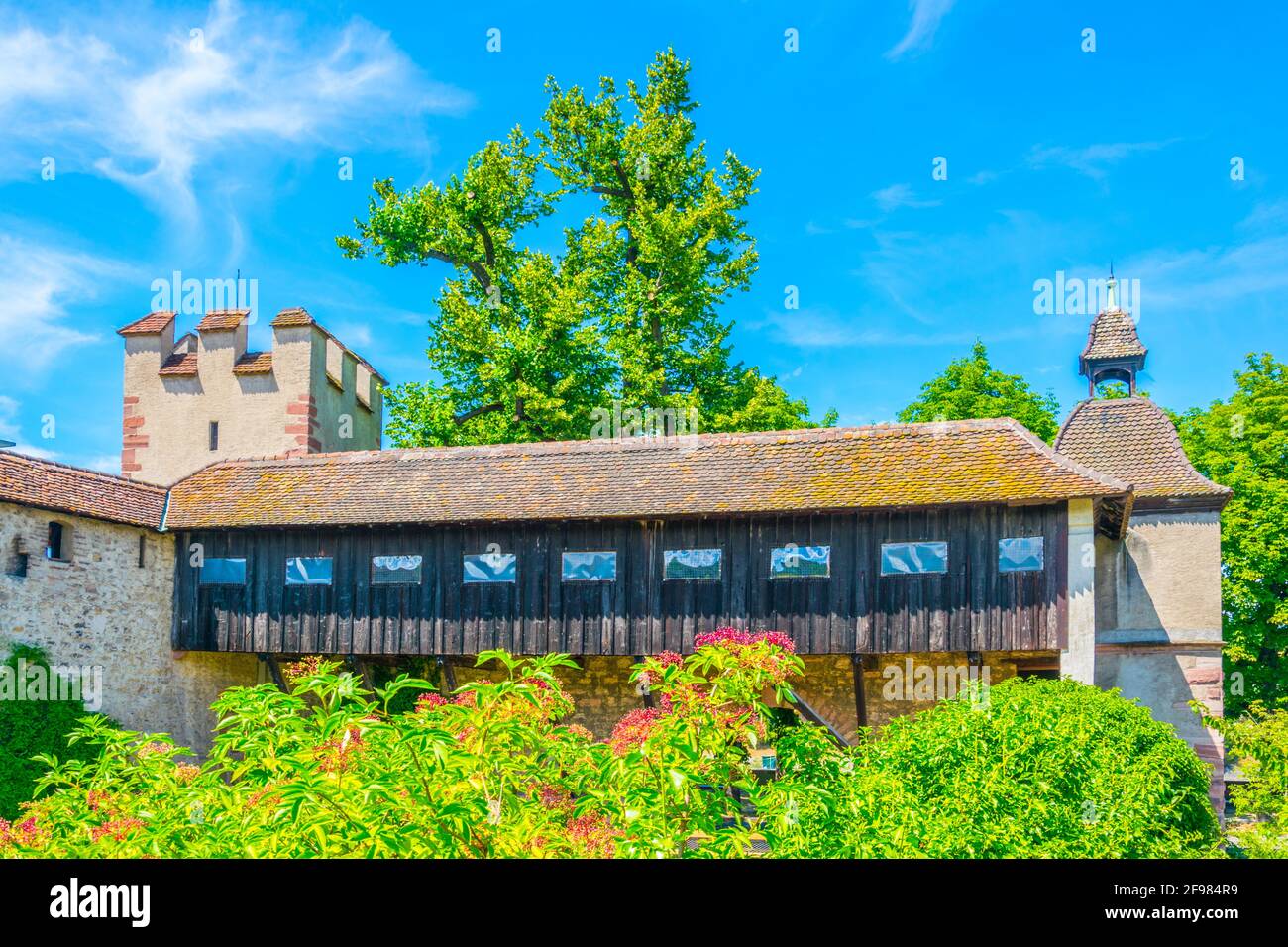 Medieval city wall in the center of Basel, Switzerland Stock Photo - Alamy