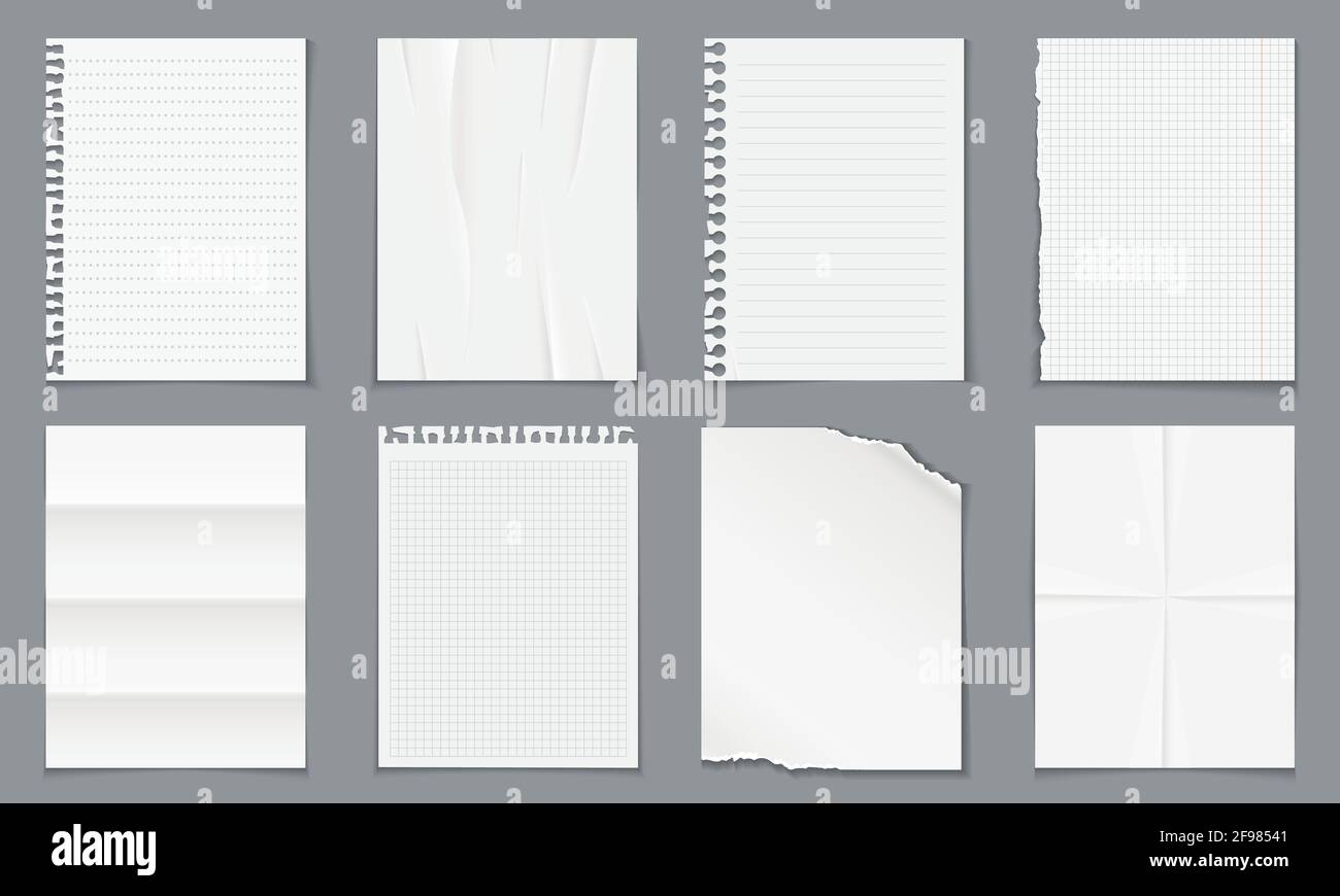 Set various empty paper Stock Vector Images - Alamy