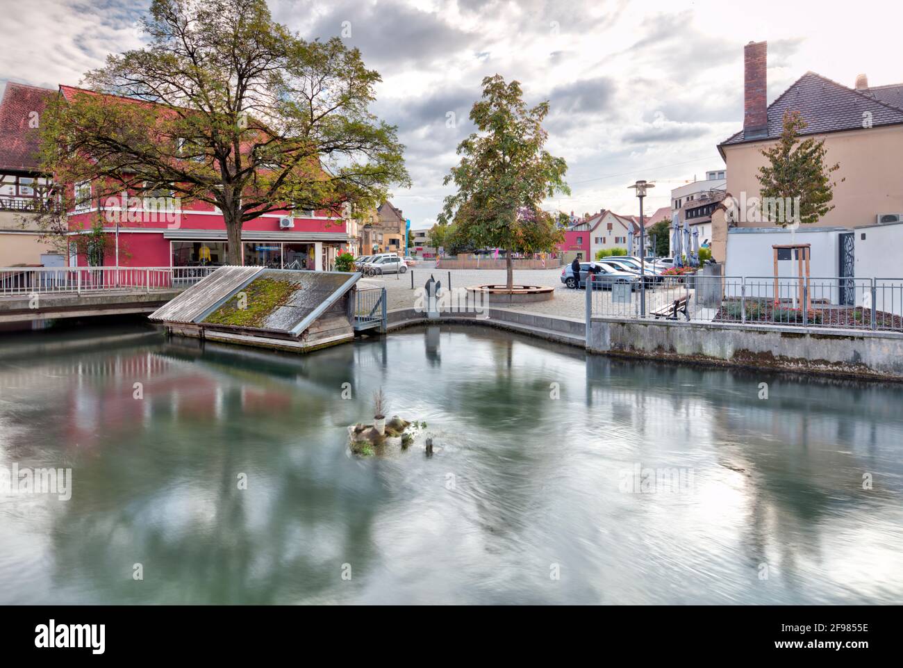 Säumarkt, market square, water stairs, Wiesent river, fish boxes ...