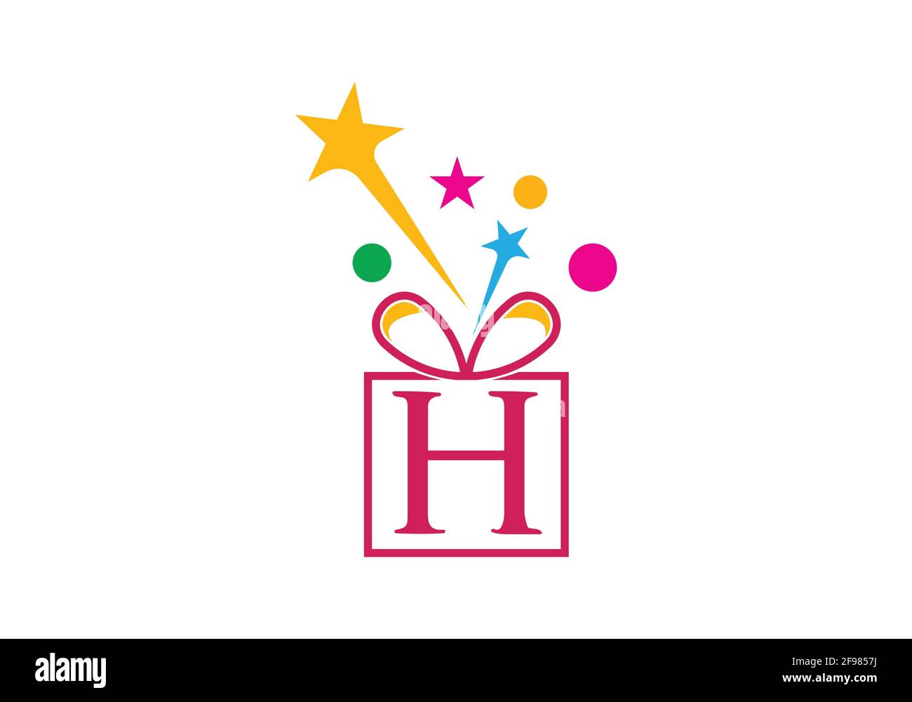 Gift Box, gift shop letter alphabet H for company logo icon design ...
