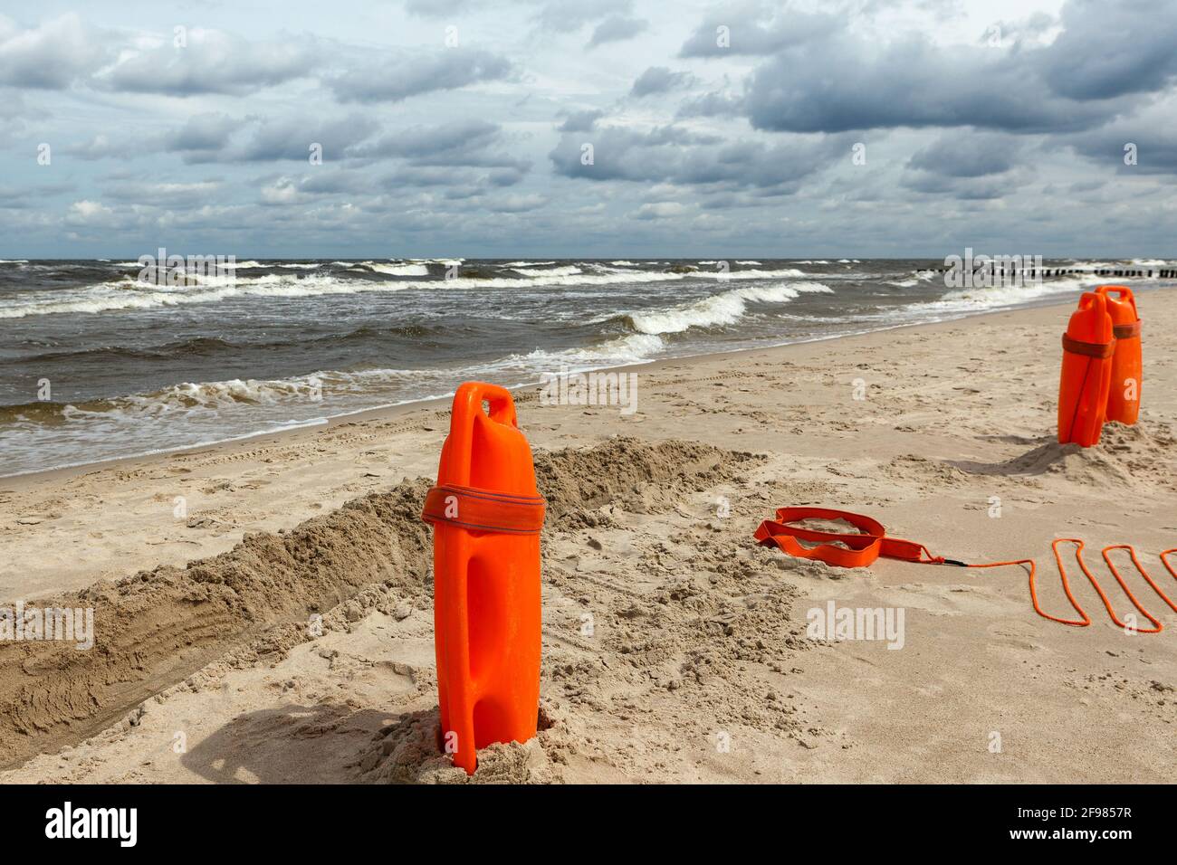 lifeguard equipment on the beach Stock Photo - Alamy