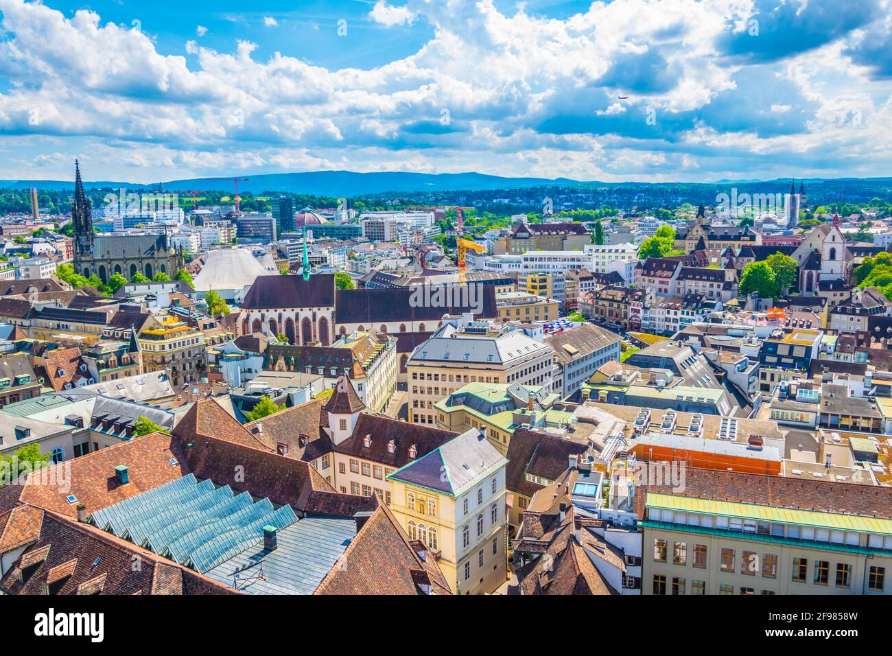 Basel old town aerial view hi-res stock photography and images - Alamy