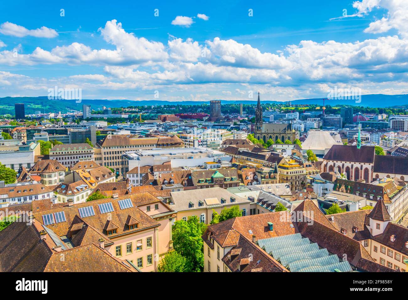 Aerial view of the old town of Basel, Switzerland Stock Photo - Alamy