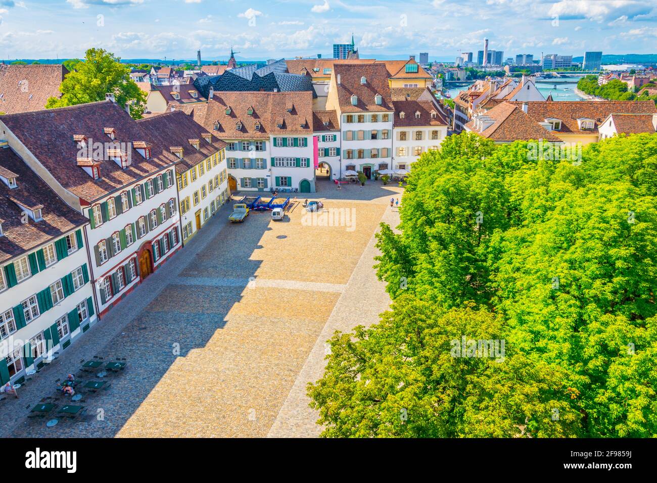 Aerial view of Munsterplatz in Basel, Switzerland Stock Photo - Alamy