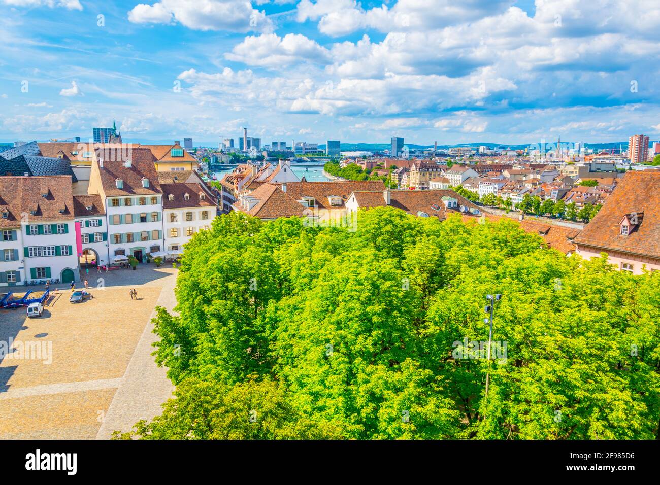 Aerial view of Munsterplatz in Basel, Switzerland Stock Photo - Alamy