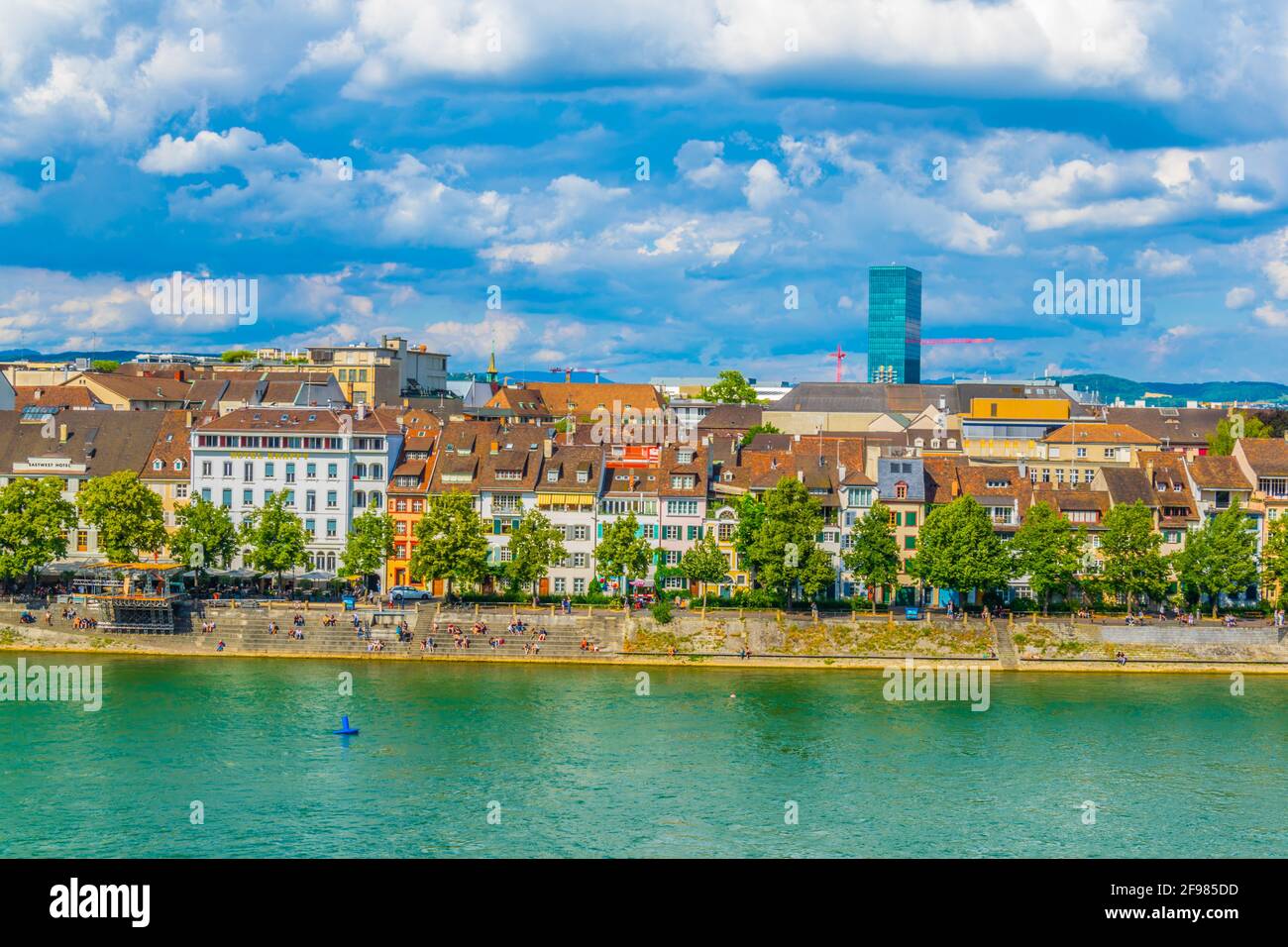 Rhine river bridge promenade basel hi-res stock photography and images ...