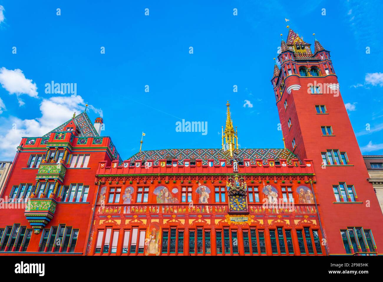 Red town hall in Basel, Switzerland Stock Photo - Alamy