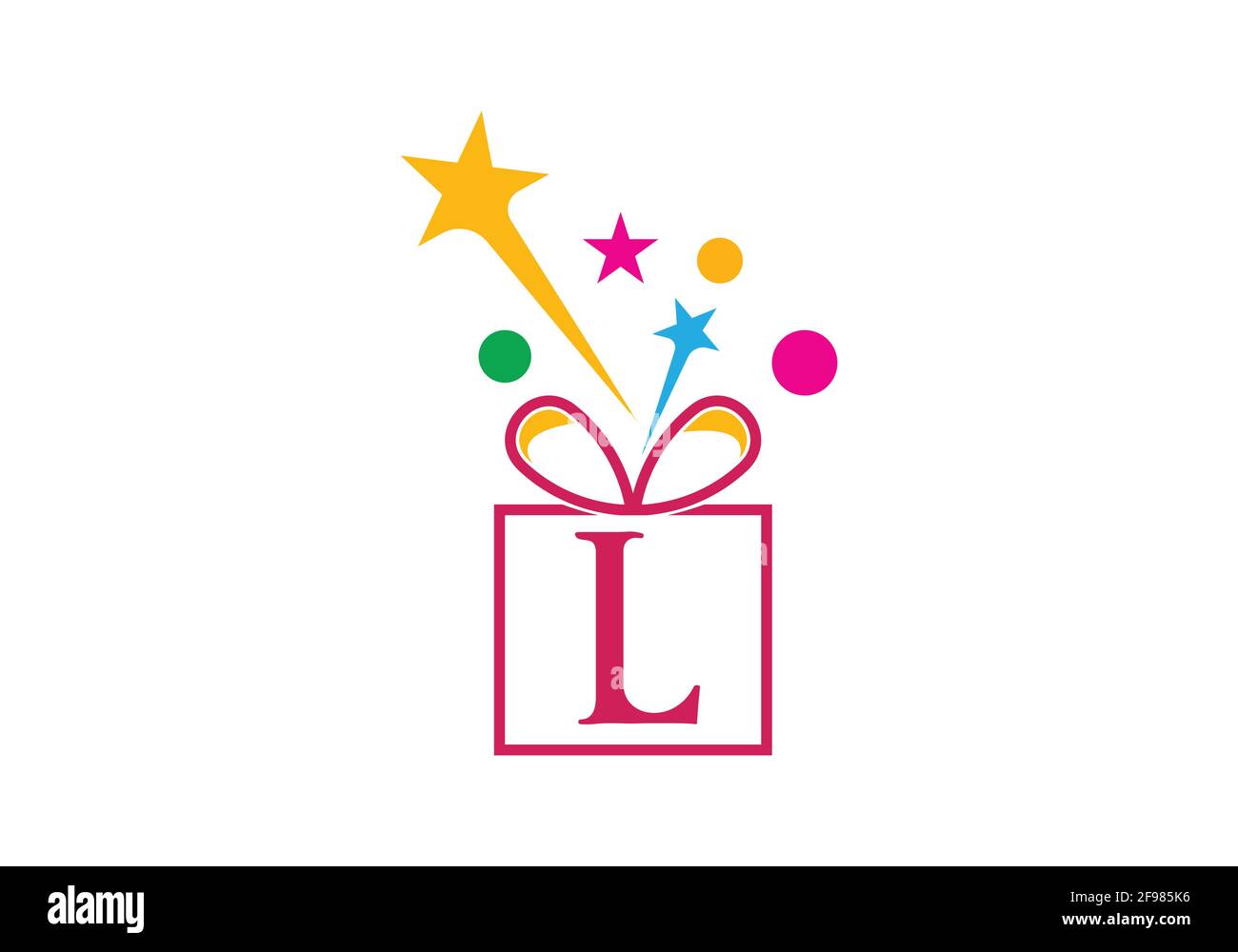 Gift Box, gift shop letter alphabet L for company logo icon design ...