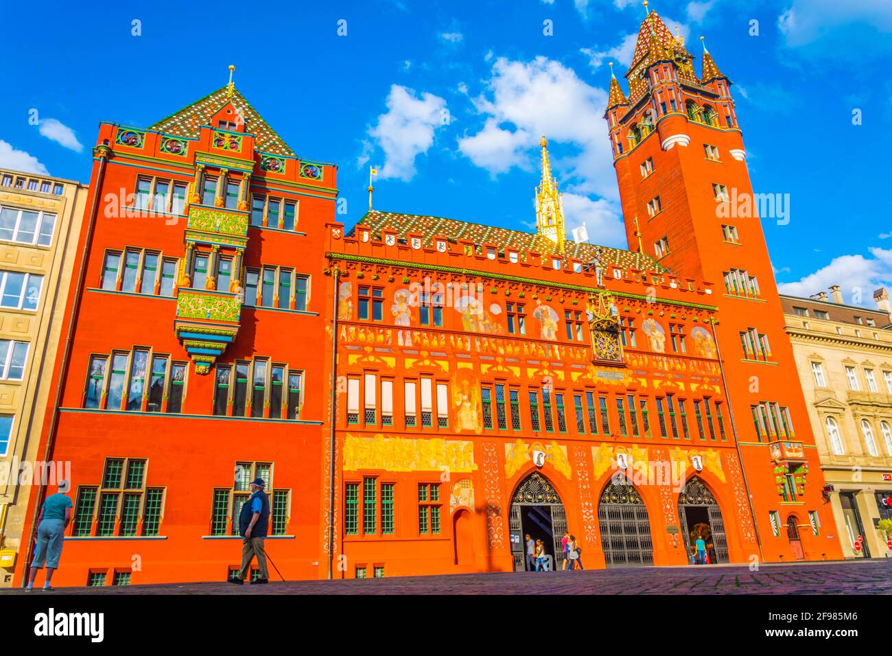 Red town hall in Basel, Switzerland Stock Photo - Alamy