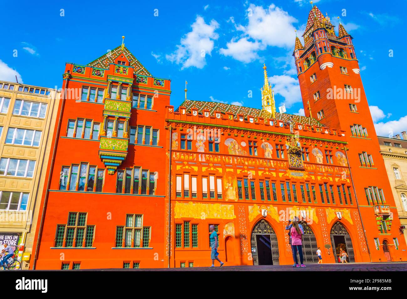 Basel rathaus medieval clock hi-res stock photography and images - Alamy