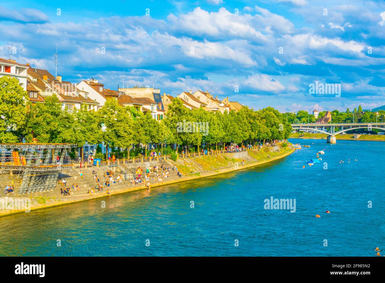 Rhine river bridge promenade basel hi-res stock photography and images ...