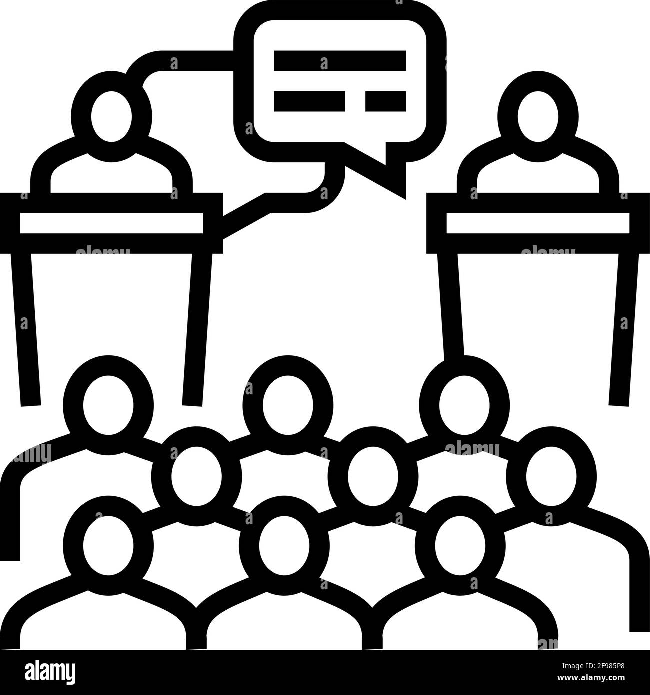 debate on forum line icon vector illustration Stock Vector Image & Art ...