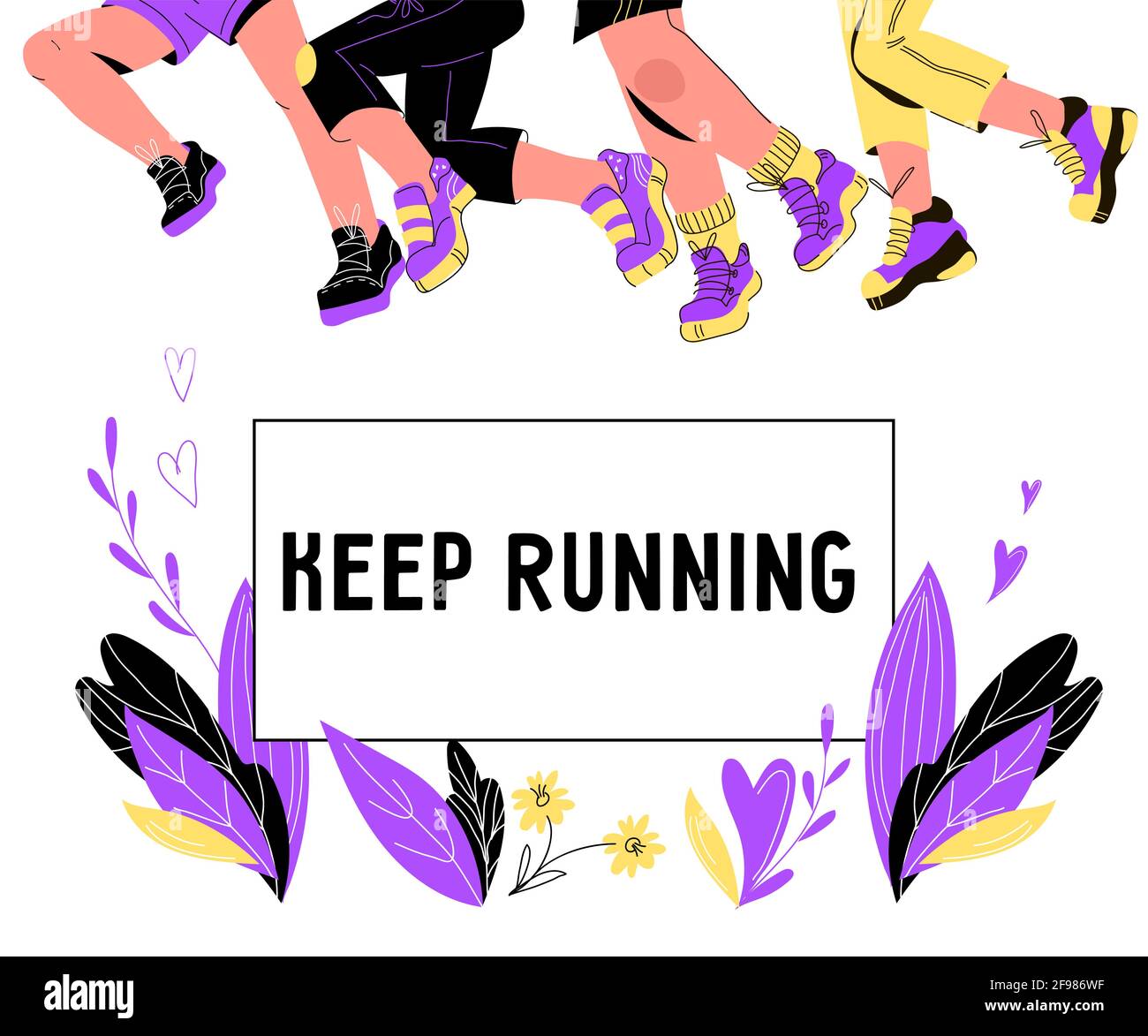 Runners legs in marathon Stock Vector Images - Alamy