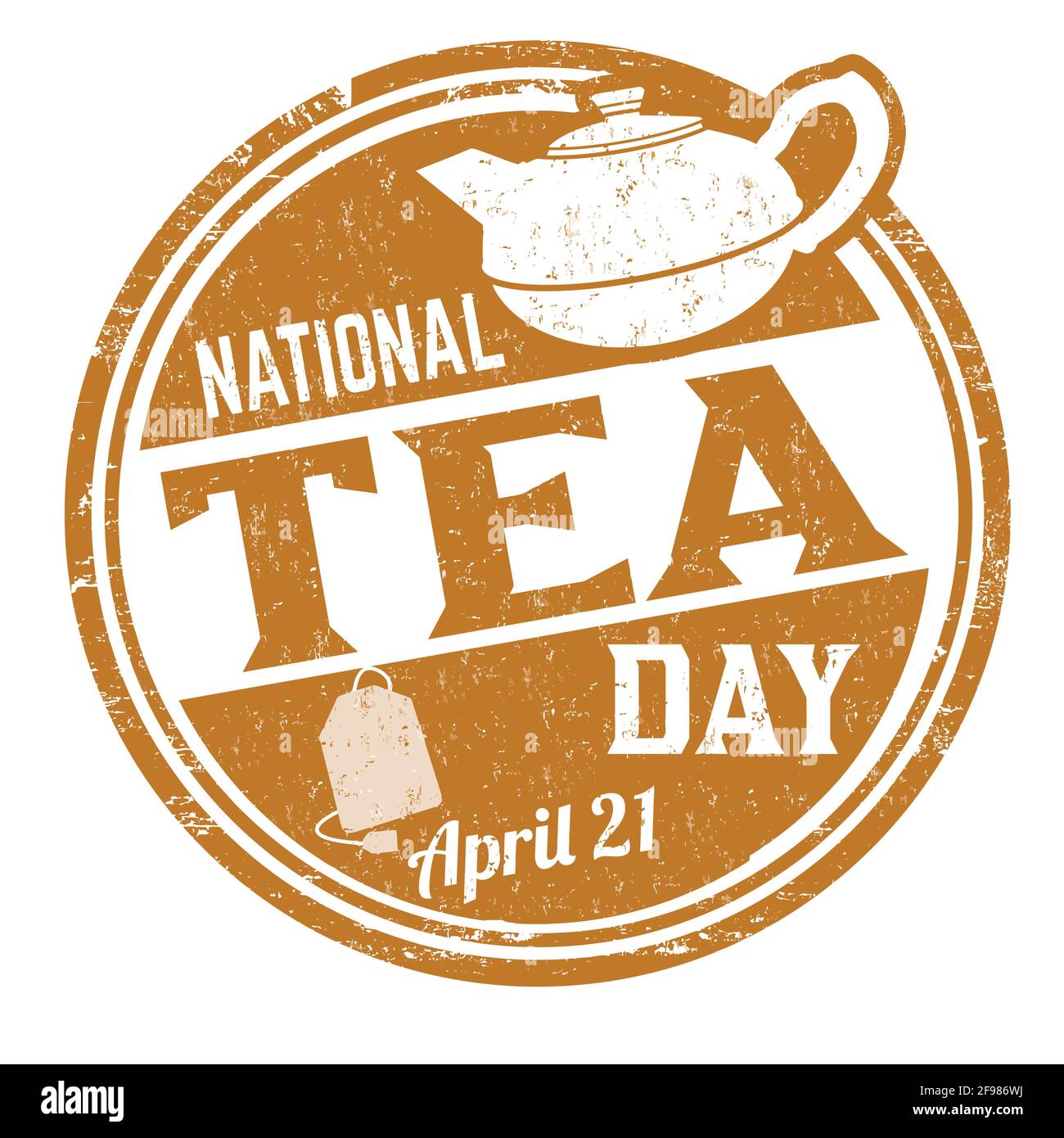 National tea day grunge rubber stamp on white background, vector ...