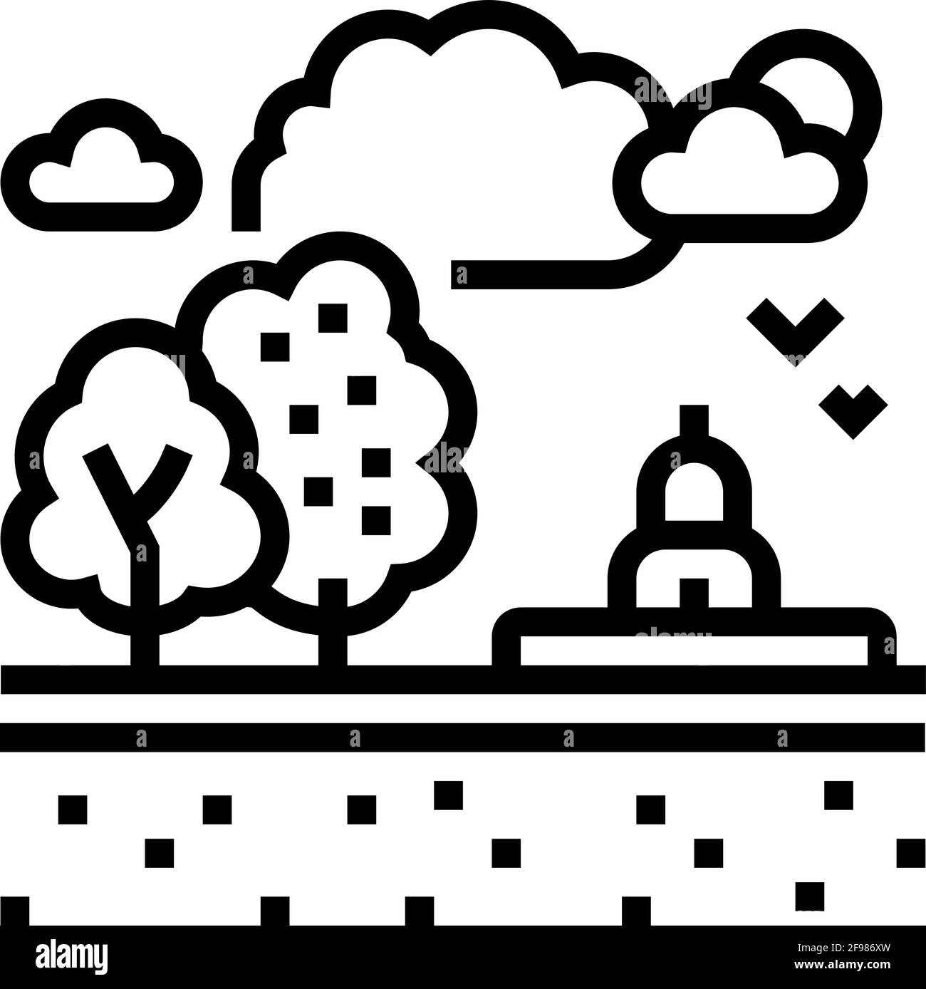 recreational land line icon vector illustration Stock Vector Image ...