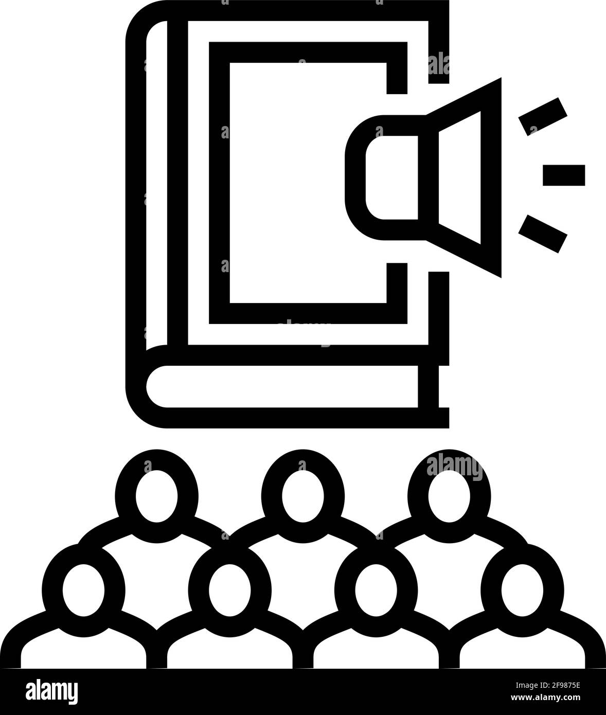 class reading education book line icon vector illustration Stock Vector ...