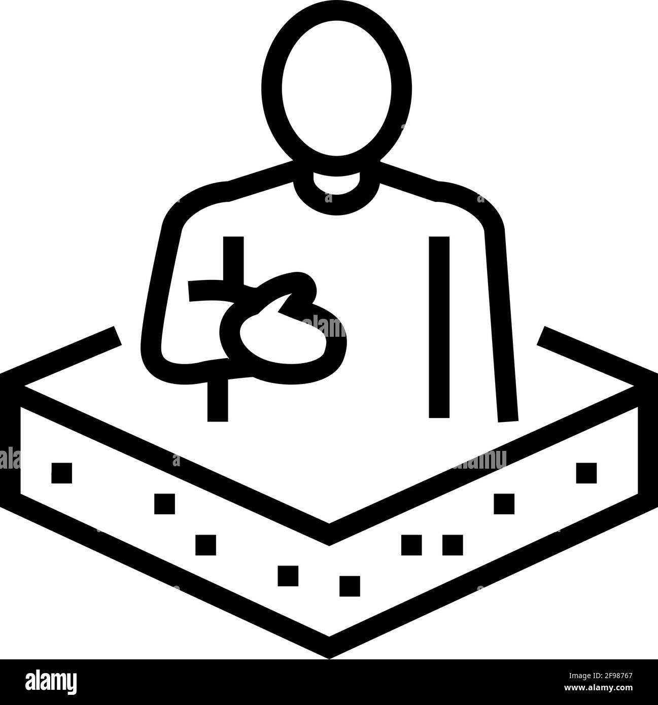 owner land line icon vector illustration Stock Vector Image & Art - Alamy