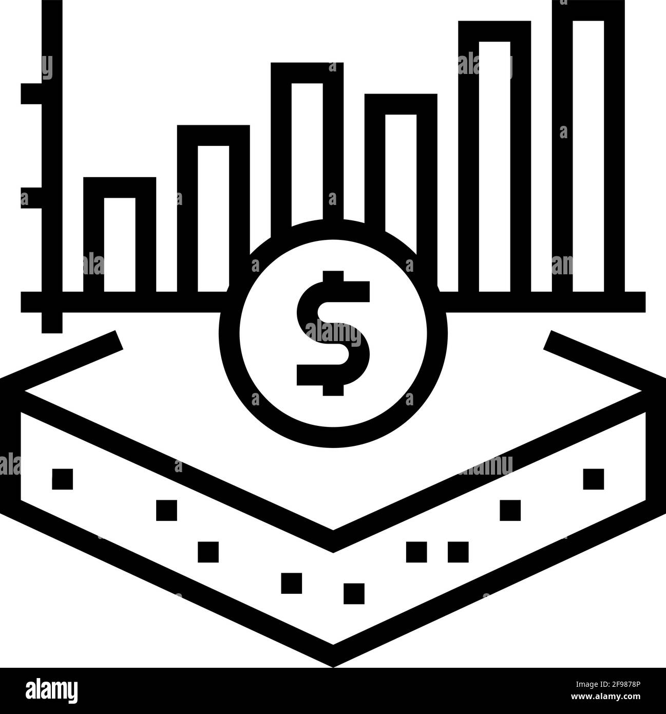 investment land line icon vector illustration Stock Vector Image & Art ...