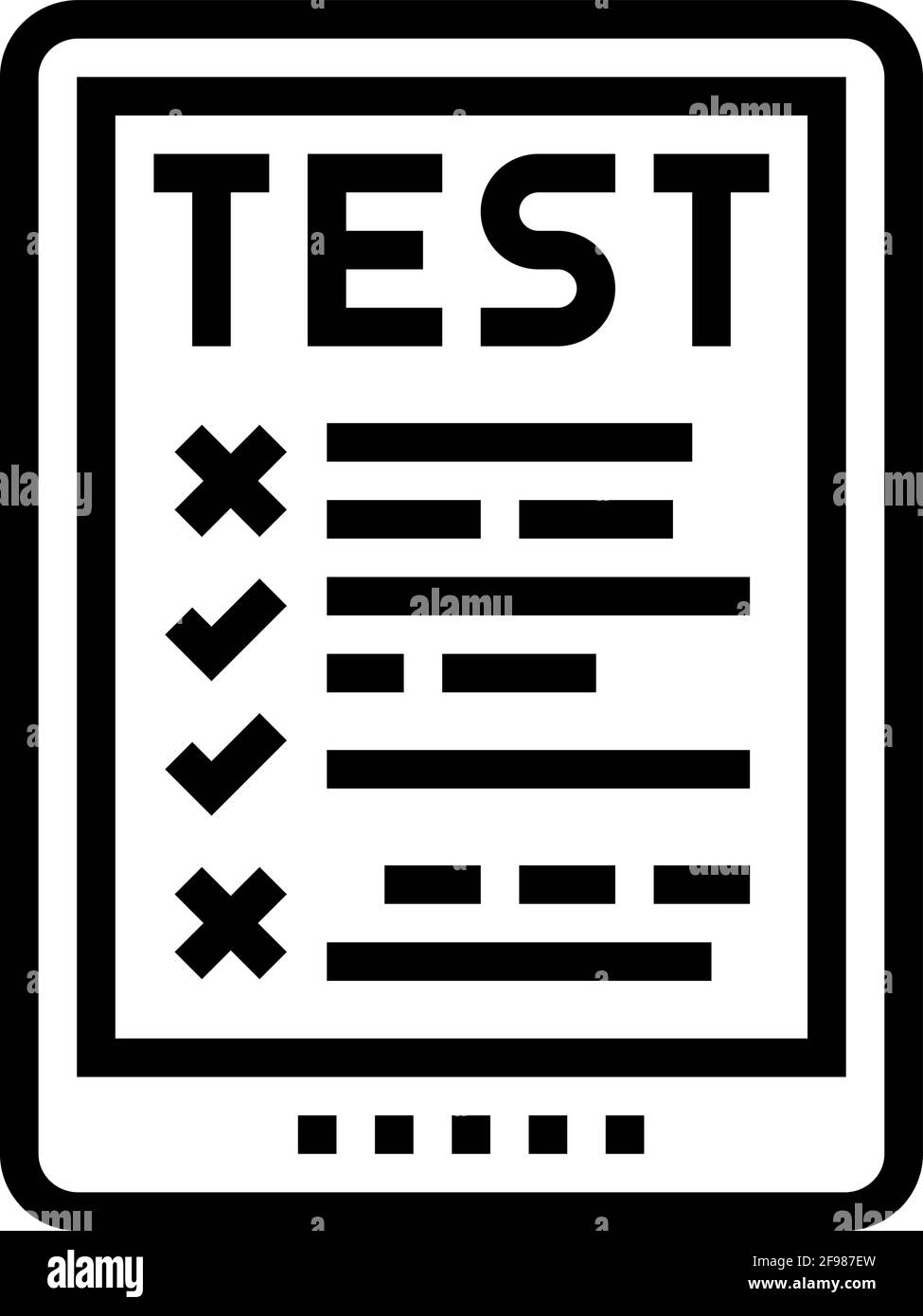 online test line icon vector illustration Stock Vector Image & Art - Alamy
