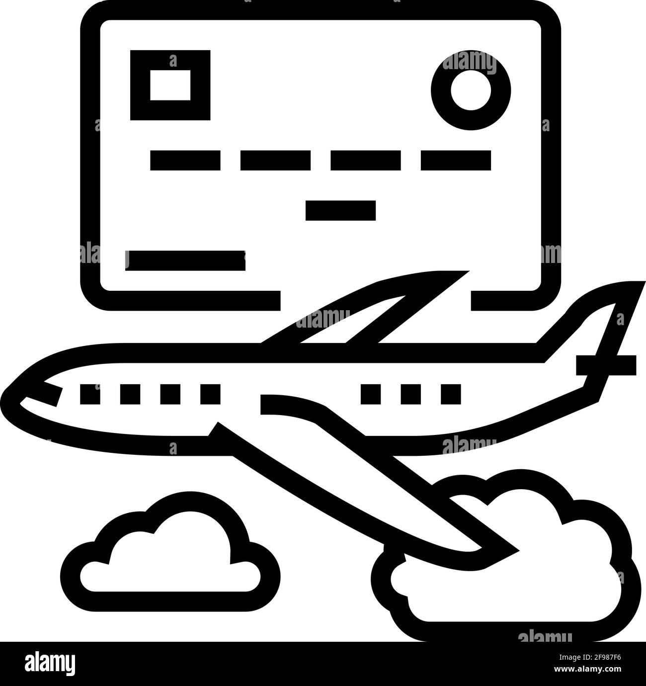 traveling card line icon vector illustration Stock Vector Image & Art ...