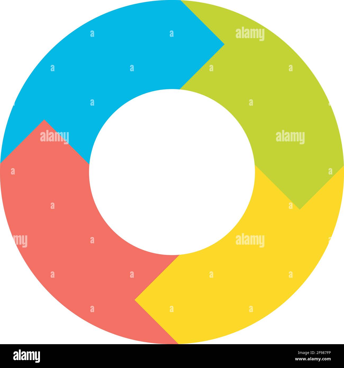 Four colored arrows in circle Stock Vector Image & Art - Alamy