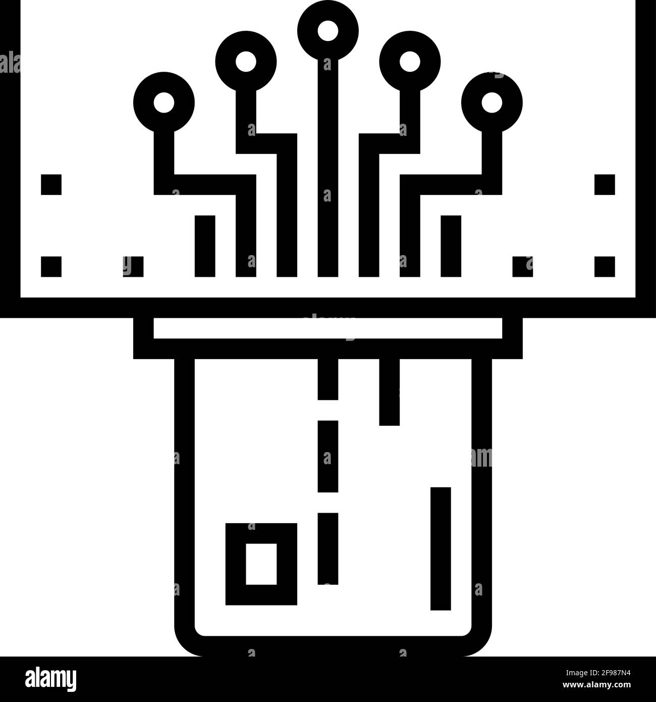 digital card line icon vector illustration Stock Vector Image & Art - Alamy