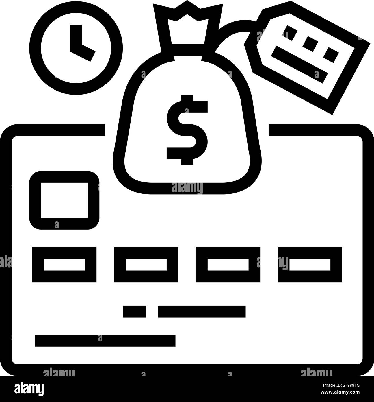 credit purchase card line icon vector illustration Stock Vector Image ...