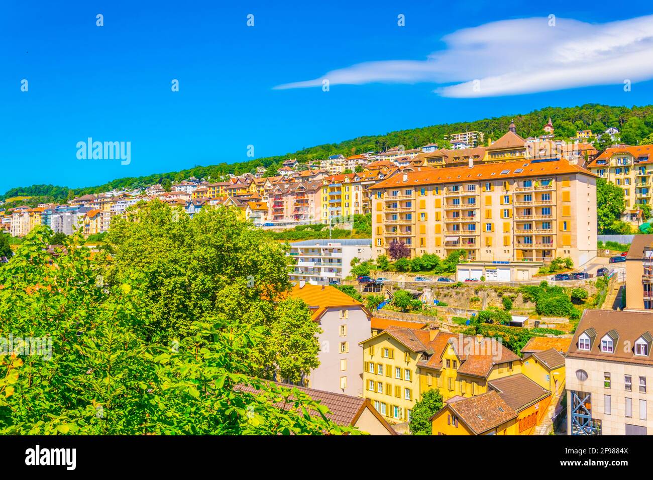 Typical landscape in switzerland aerial hi-res stock photography and ...